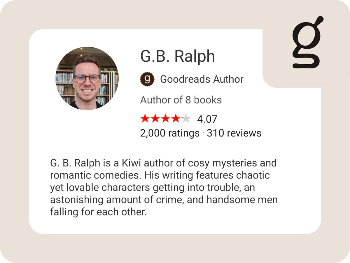 2000 Goodreads ratings for G. B. Ralph’s books – G. B. Ralph